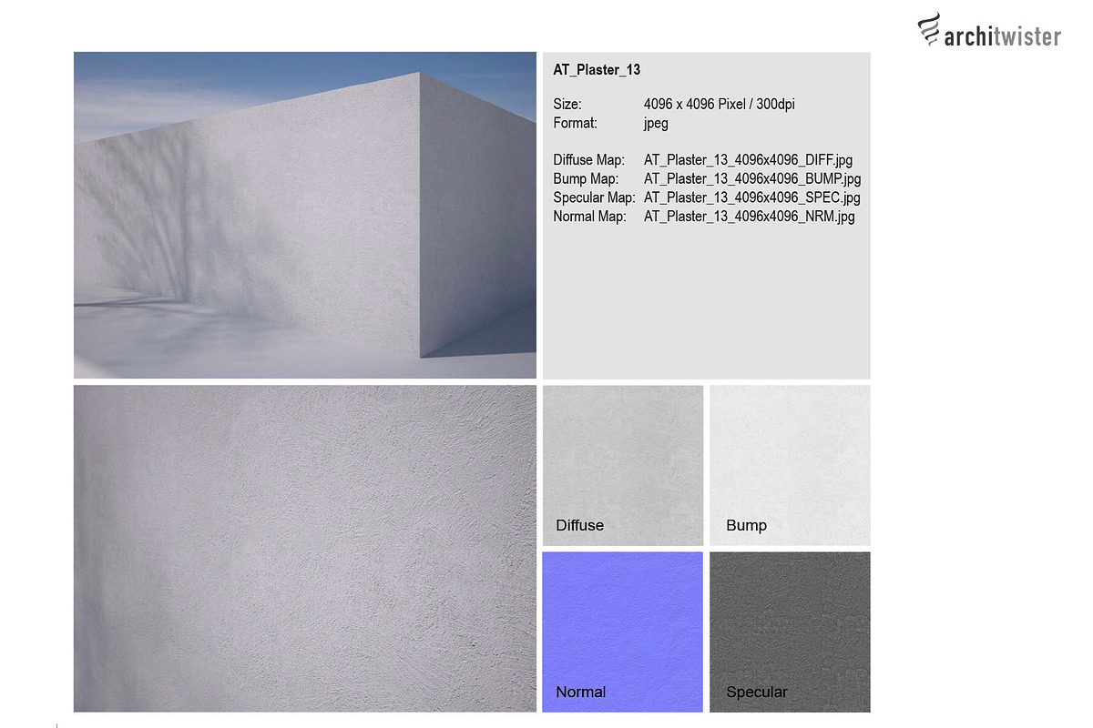25 Seamless Plaster Textures, a Texture Graphic by architwister