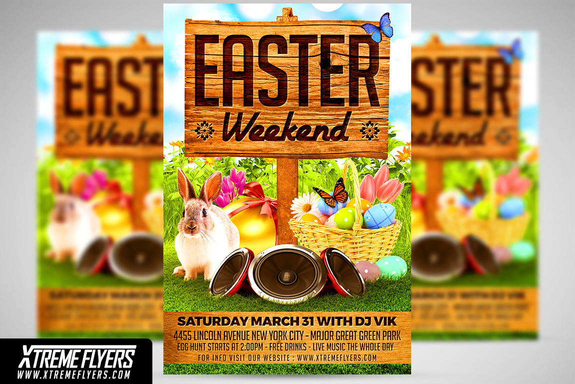 Easter Flyer Template, a Flyer Template by XtremeFlyers