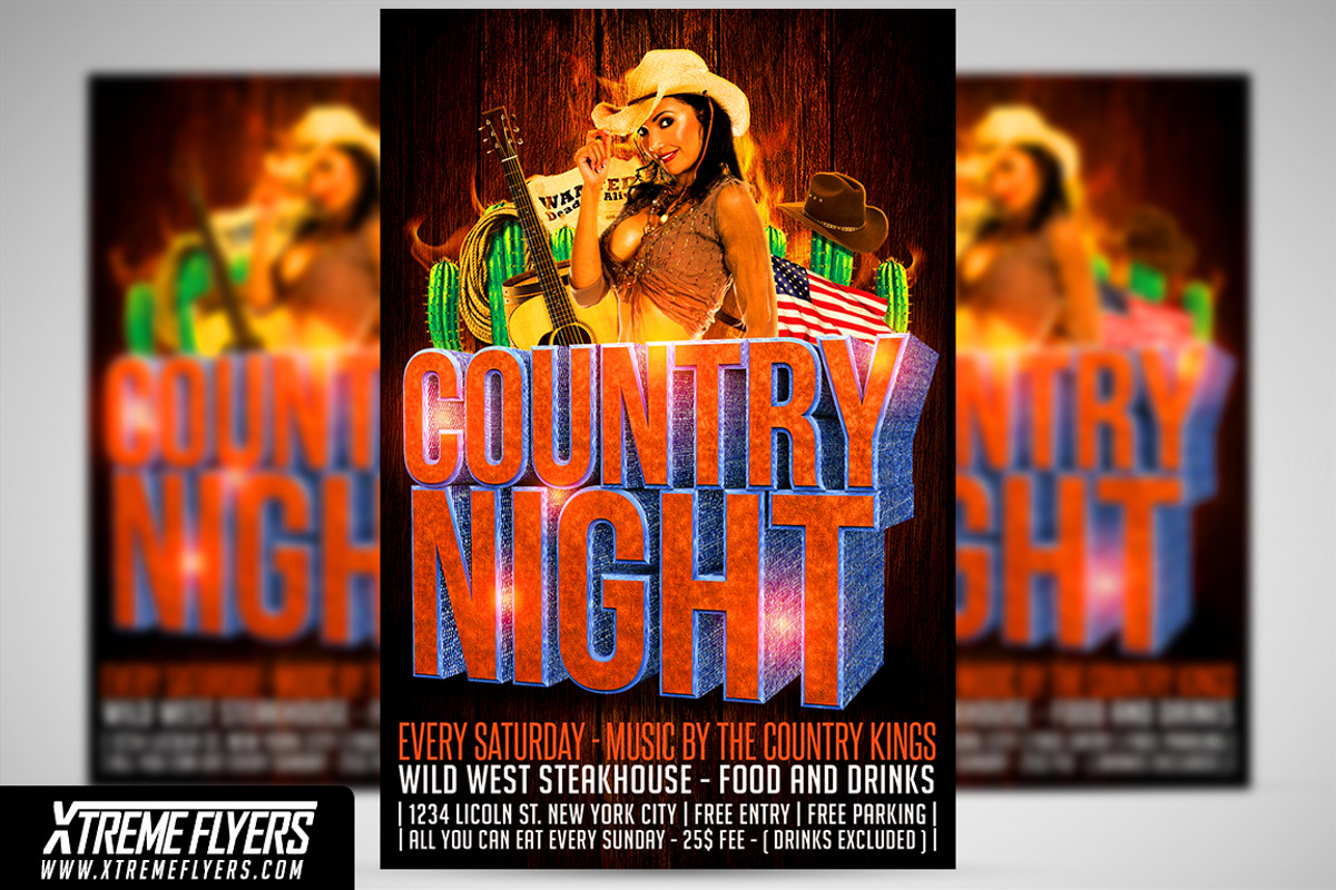 Country Flyer Template, a Flyer Template by XtremeFlyers