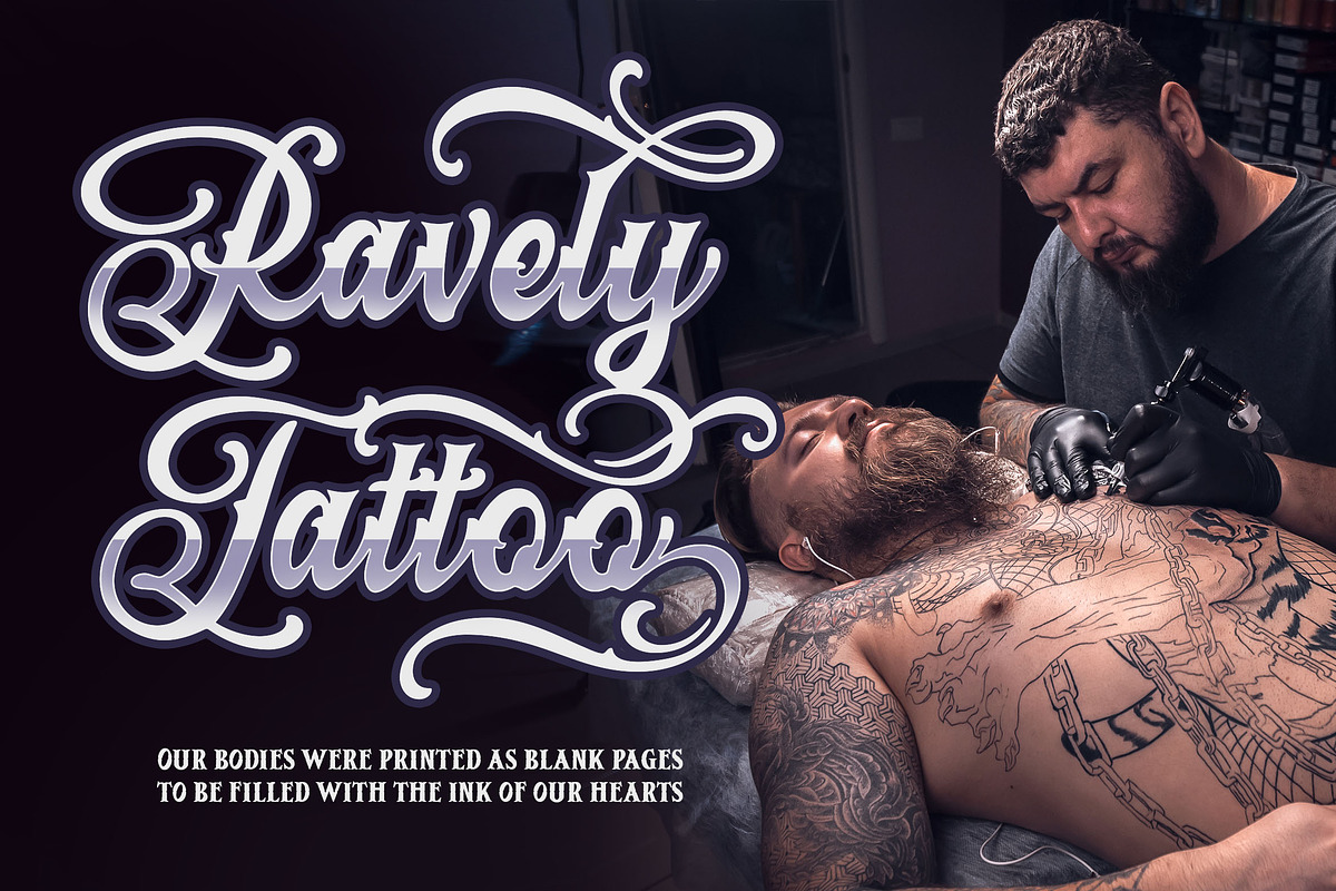 Loyalty Chicano a Script Tattoo Font, a Script Font by Blankids Studio