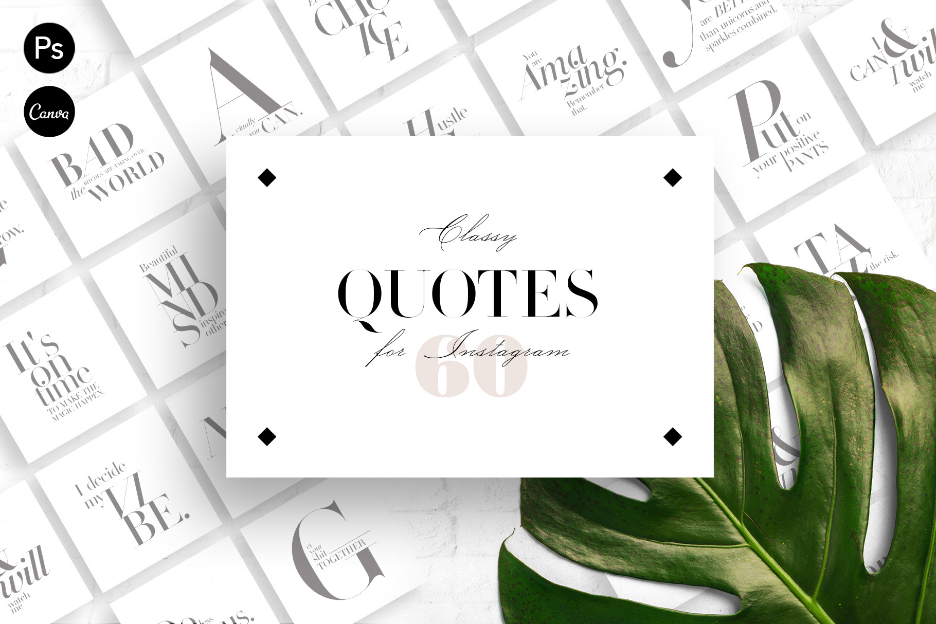 Motivational classy Instagram quotes, a Social Media Template by Marie ...