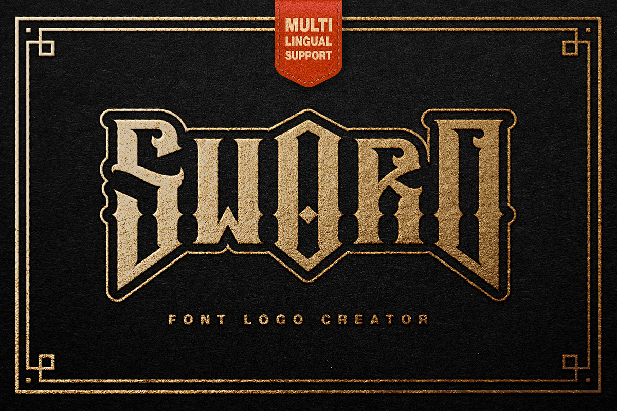 Sword Font Logo Creator, a Serif Font by Harry Kasyanov
