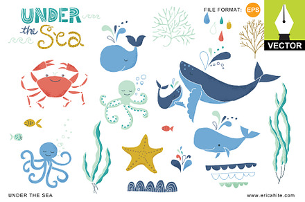 Under the Sea 2: Vector Art | Illustrations ~ Creative Market