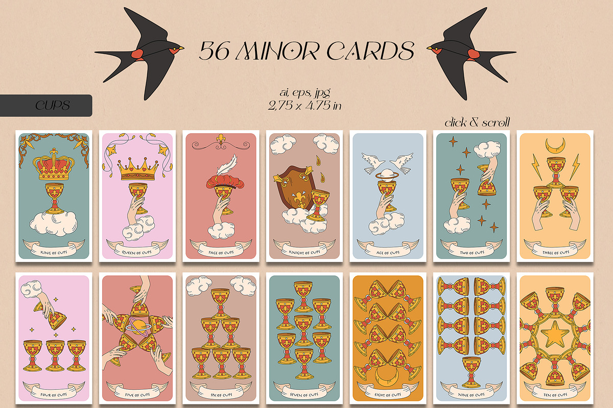 Tarot Cards Collection, a Decorative Illustration by EasyArt