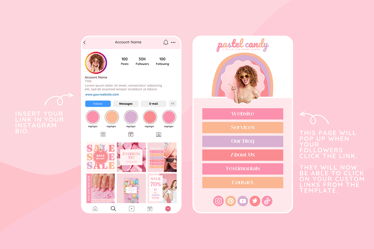 Pastel Link in Bio