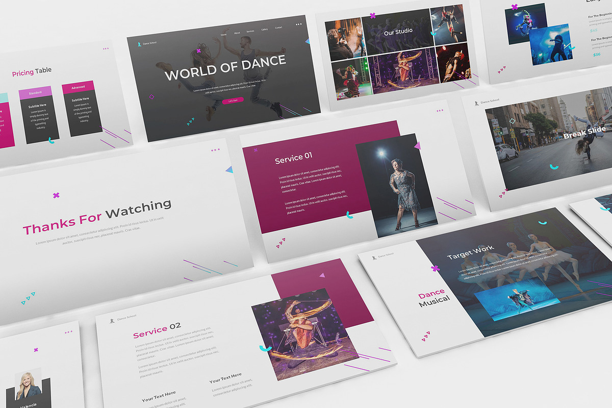 Dance Powerpoint Template, a Presentation Template by Formatika Studio