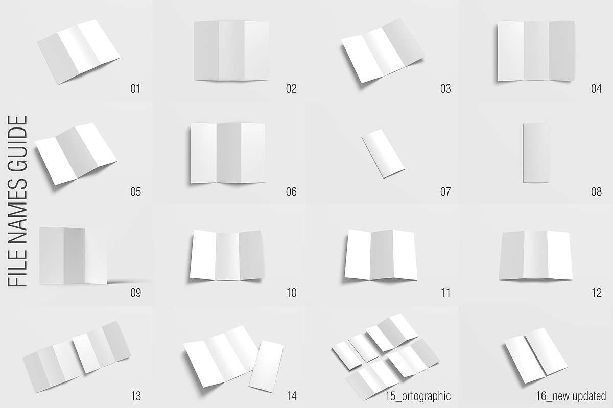 US Letter Tri Fold Mockup