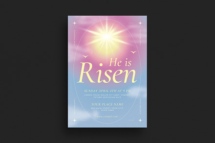 He is Risen Church Flyer, a Flyer Template by Guuver