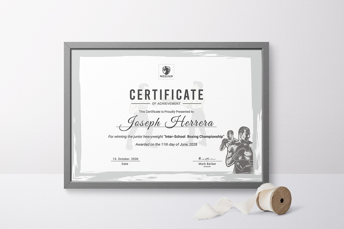 Canva Boxing Course Certificate