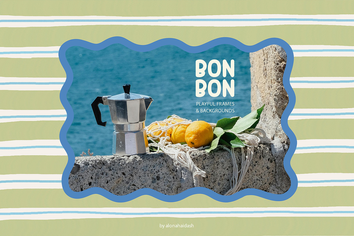 Bonbon Playful Frames & Backgrounds, an Object Graphic by alonahaidash