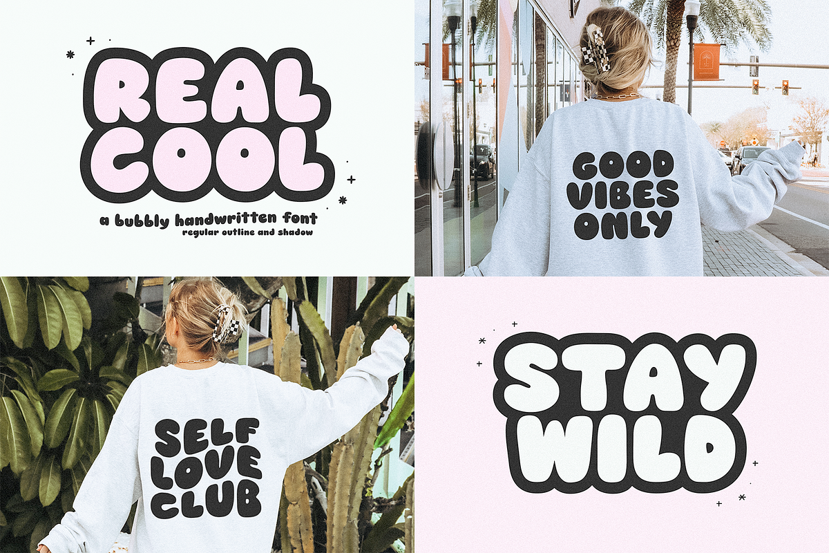 Bubbly Retro Font Bundle, a Handwritten Font by KA Designs