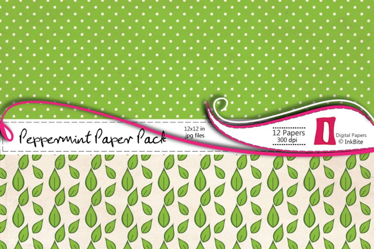 Peppermint Paper Pack, a Pattern Graphic by InkBite Designs | Creative ...