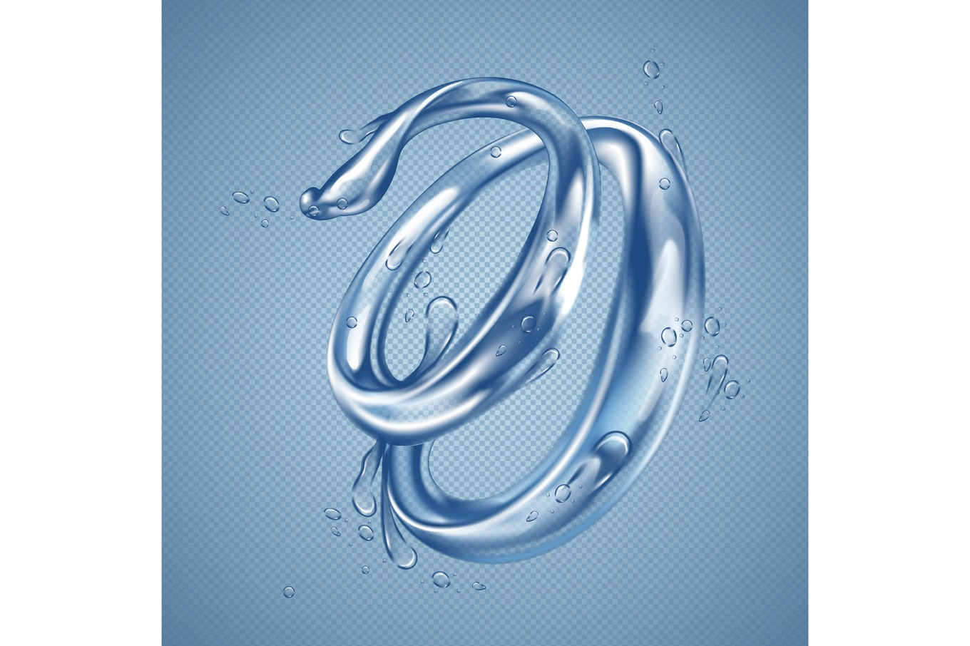 Water stream effect in form of round circles, an Illustration by ...