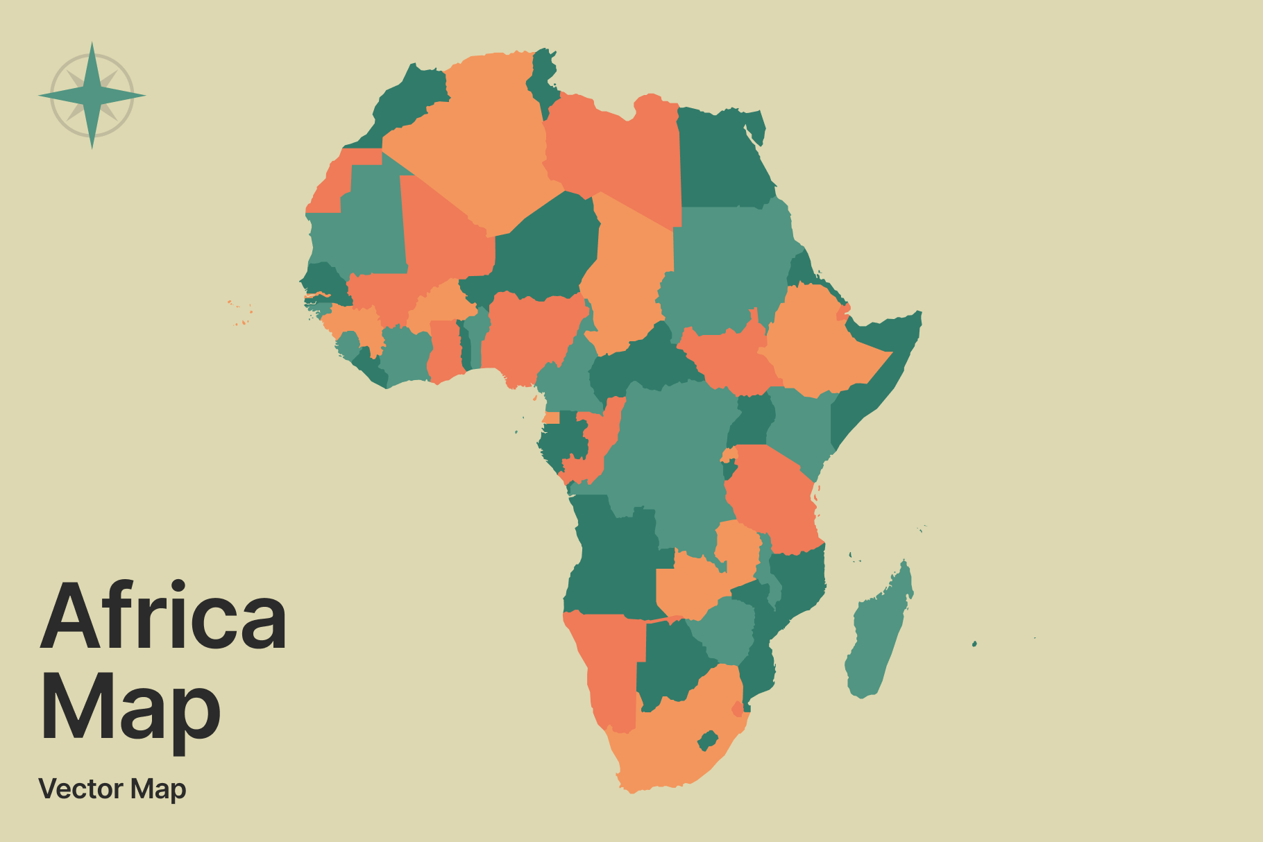 Africa Vector Map, a Graphic by Ben Buysse