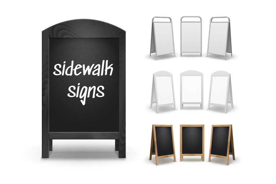 Portable Sidewalk Signs Set, a Print Template by Zonda