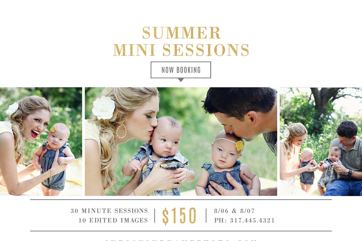Summer Mini Session Template, a Flyer Template by roselindoco