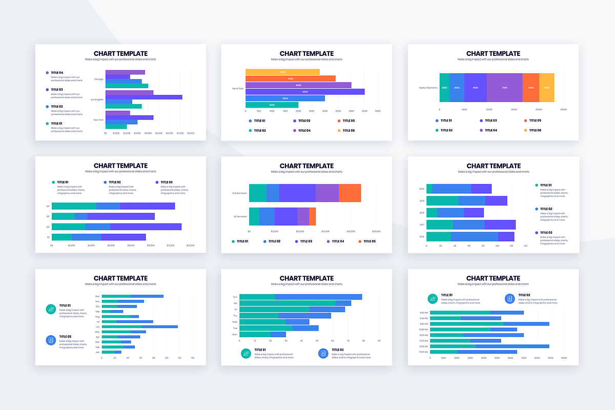 PowerPoint Charts and Graphs Bundle, a Presentation Template by Slidesmash