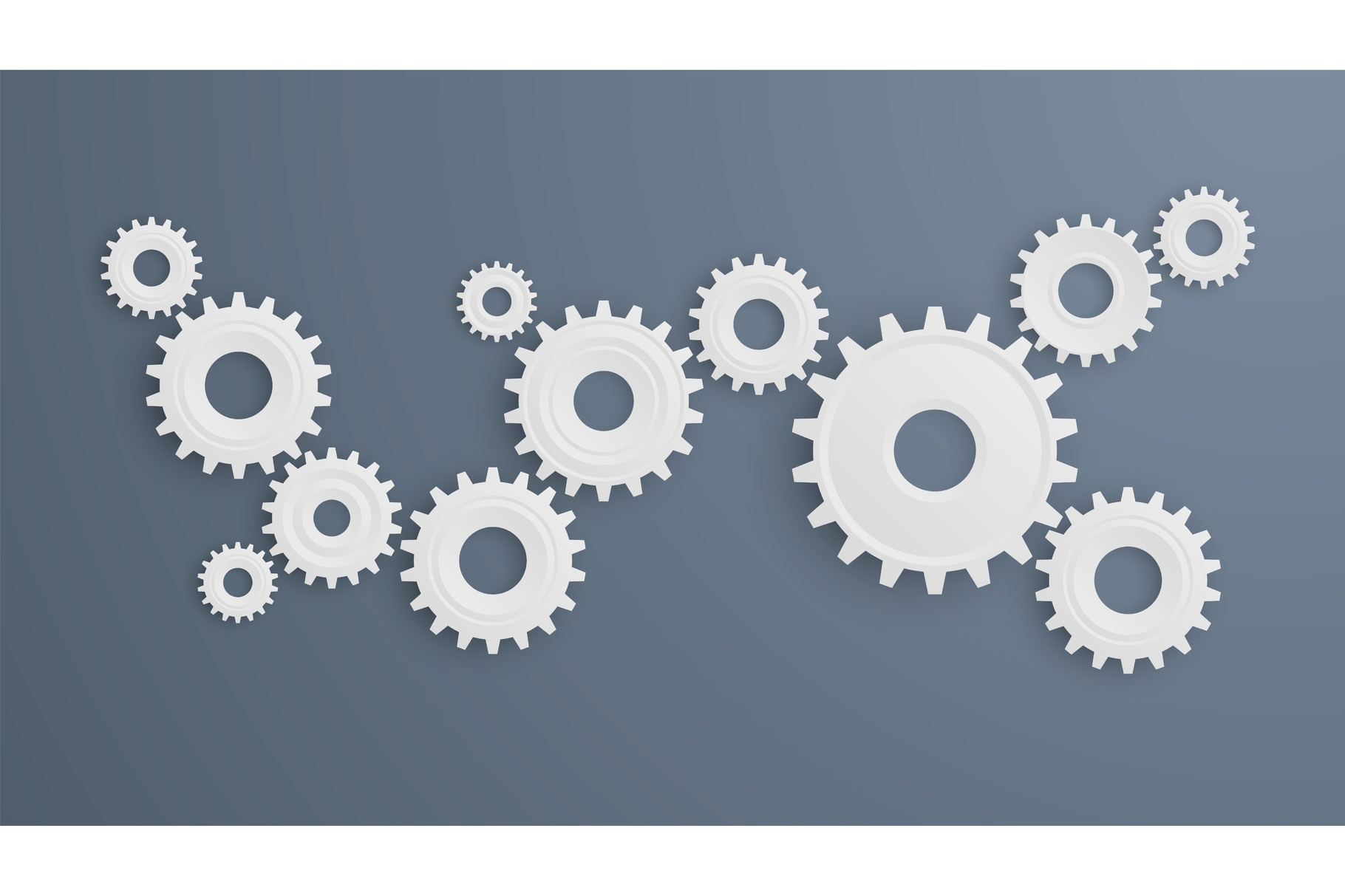 Gear wheels. Connecting mechanism, a Technology Illustration by YummyBuum