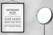 Bathroom Rules, an Illustration by JBArt Clipart