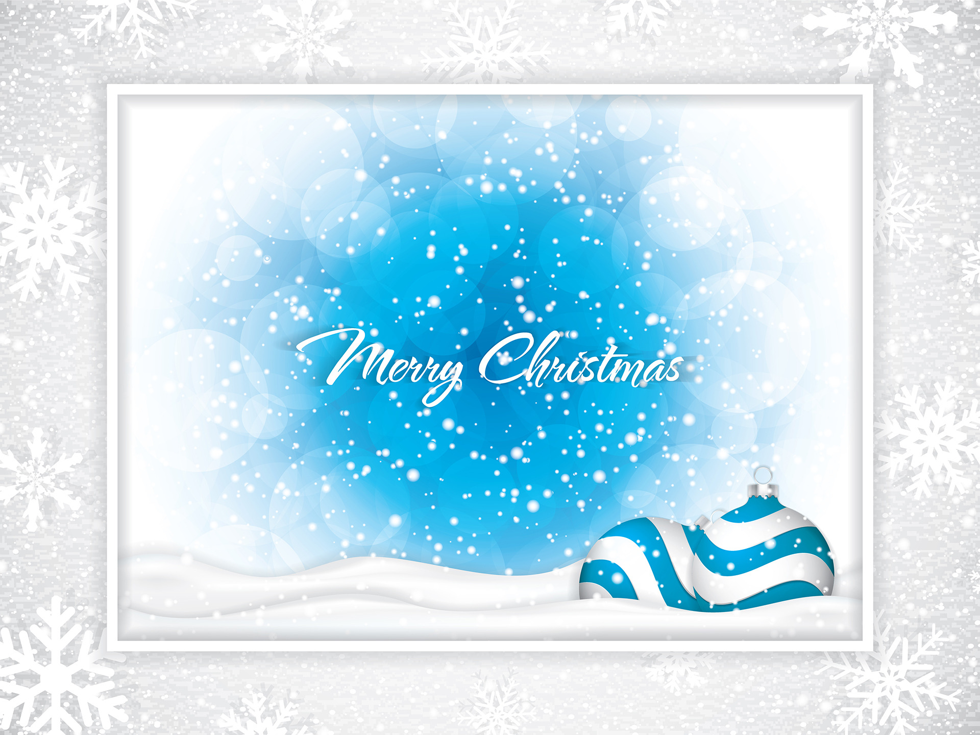 Blue Christmas background, a Decorative Illustration by gigello