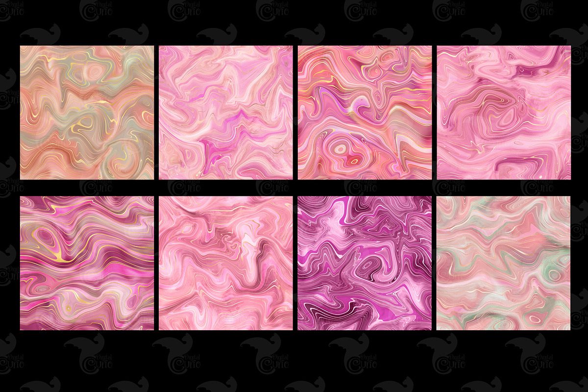 Pink Strata Digital Paper, a Texture Graphic by Digital Curio
