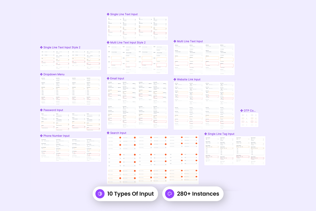 Text Input Component - UI Kits, an UI Kit Template by SLAB! Design
