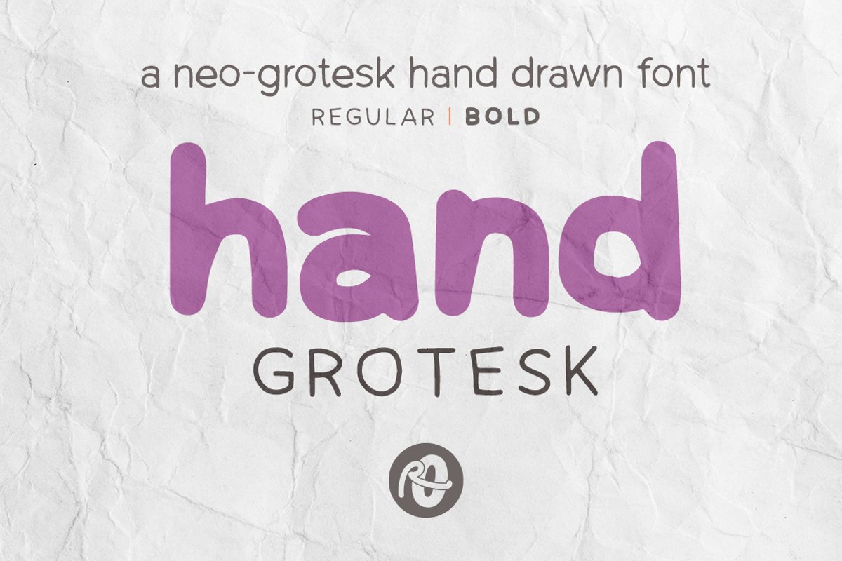 Hand Grotesk: hand drawn font, a Font by Rachel Ortiz | Creative Market