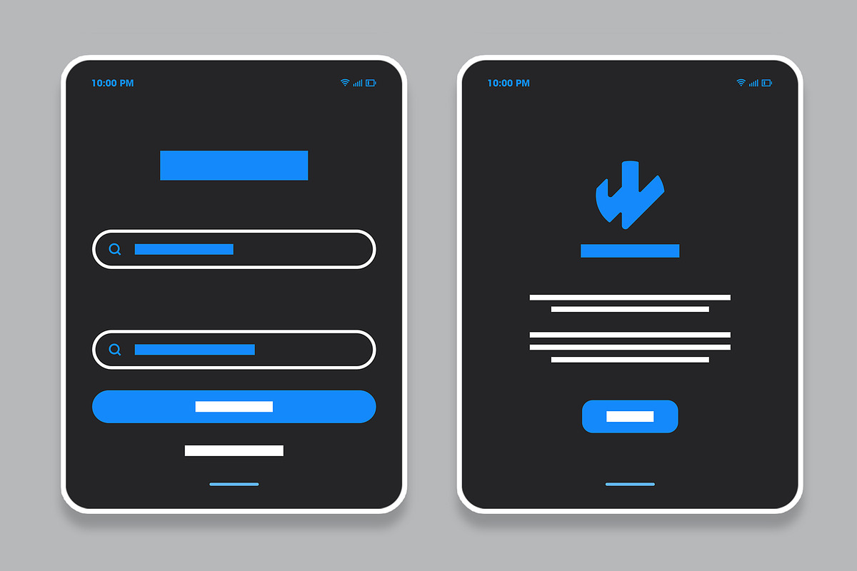 Futuristic Tablet App Wireframe