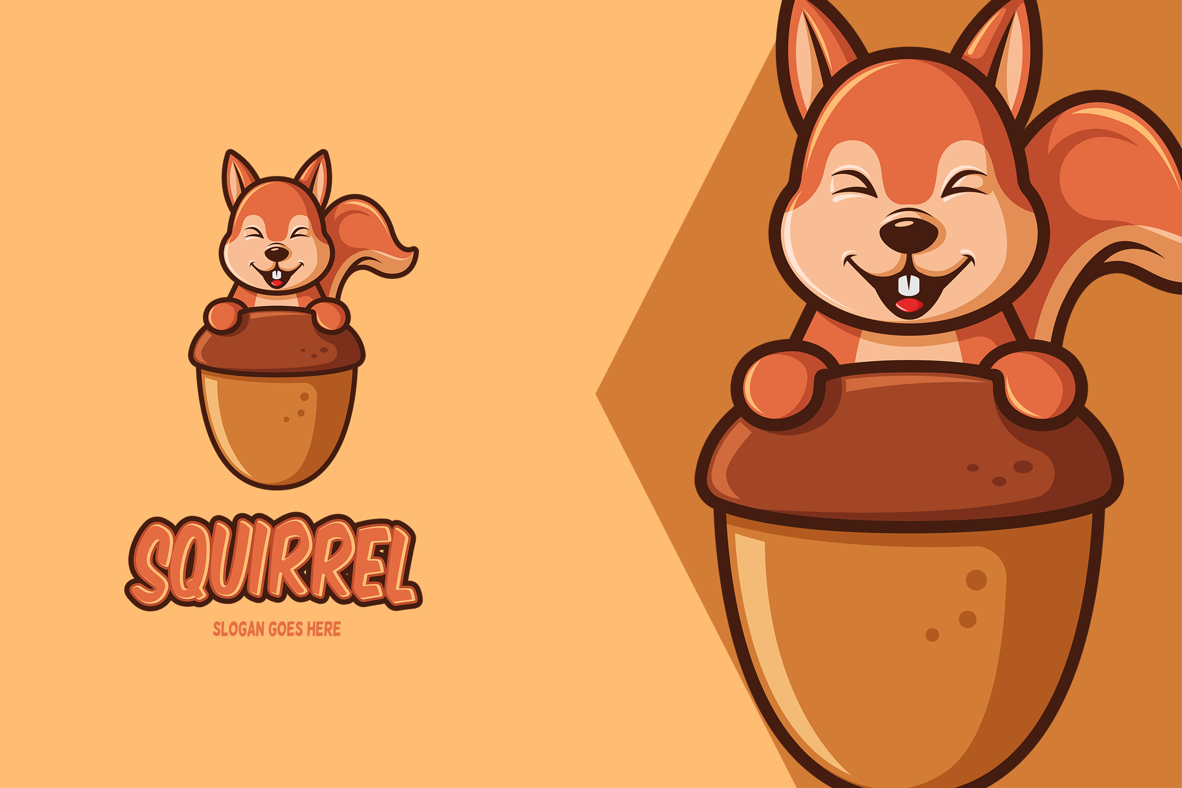 Squirrel - Mascot Logo, a Branding & Logo Template by AQR Studio