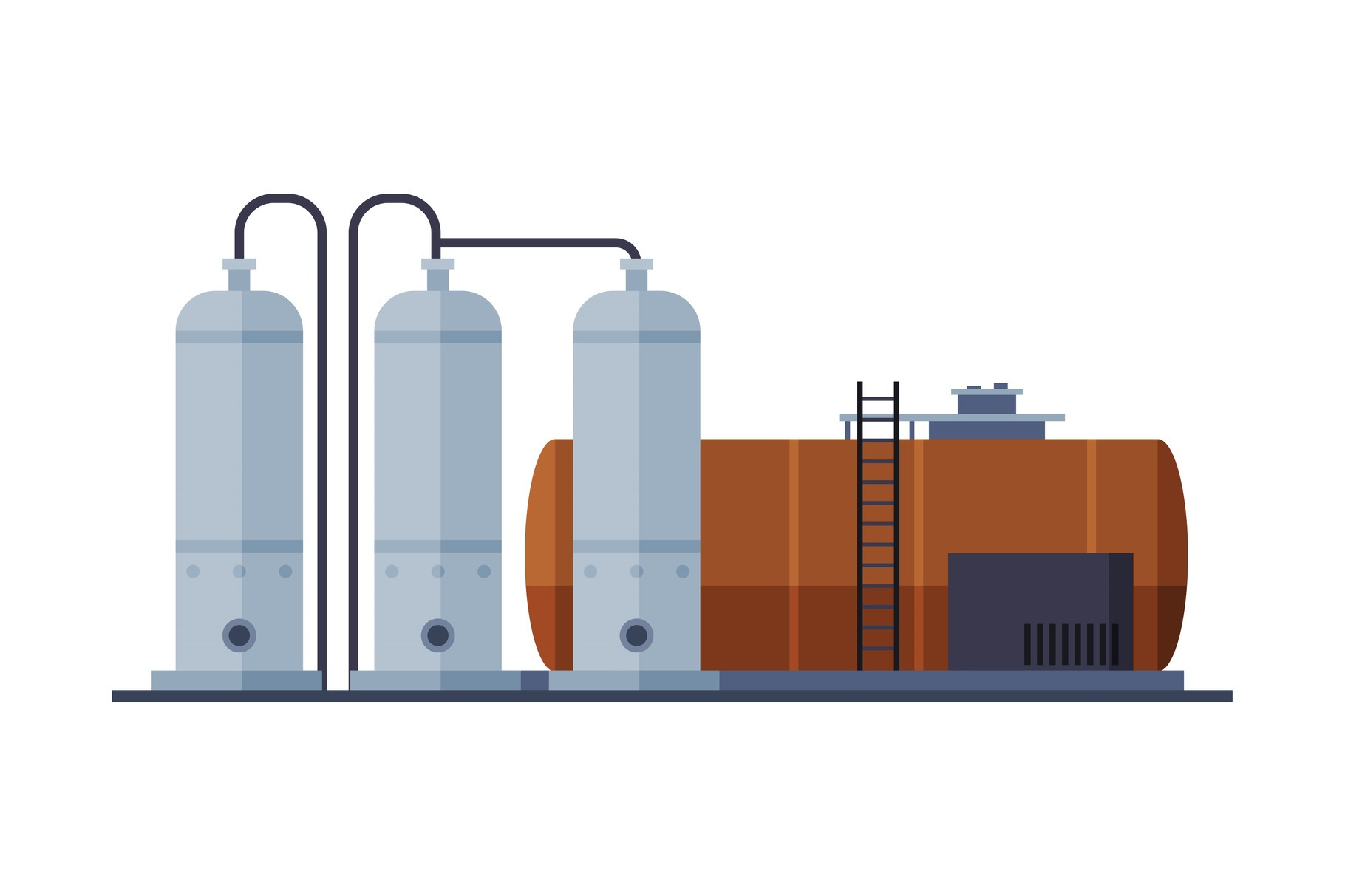 Crude Oil Tank, Benzine, Fuel, a Technology Illustration by TopVectors