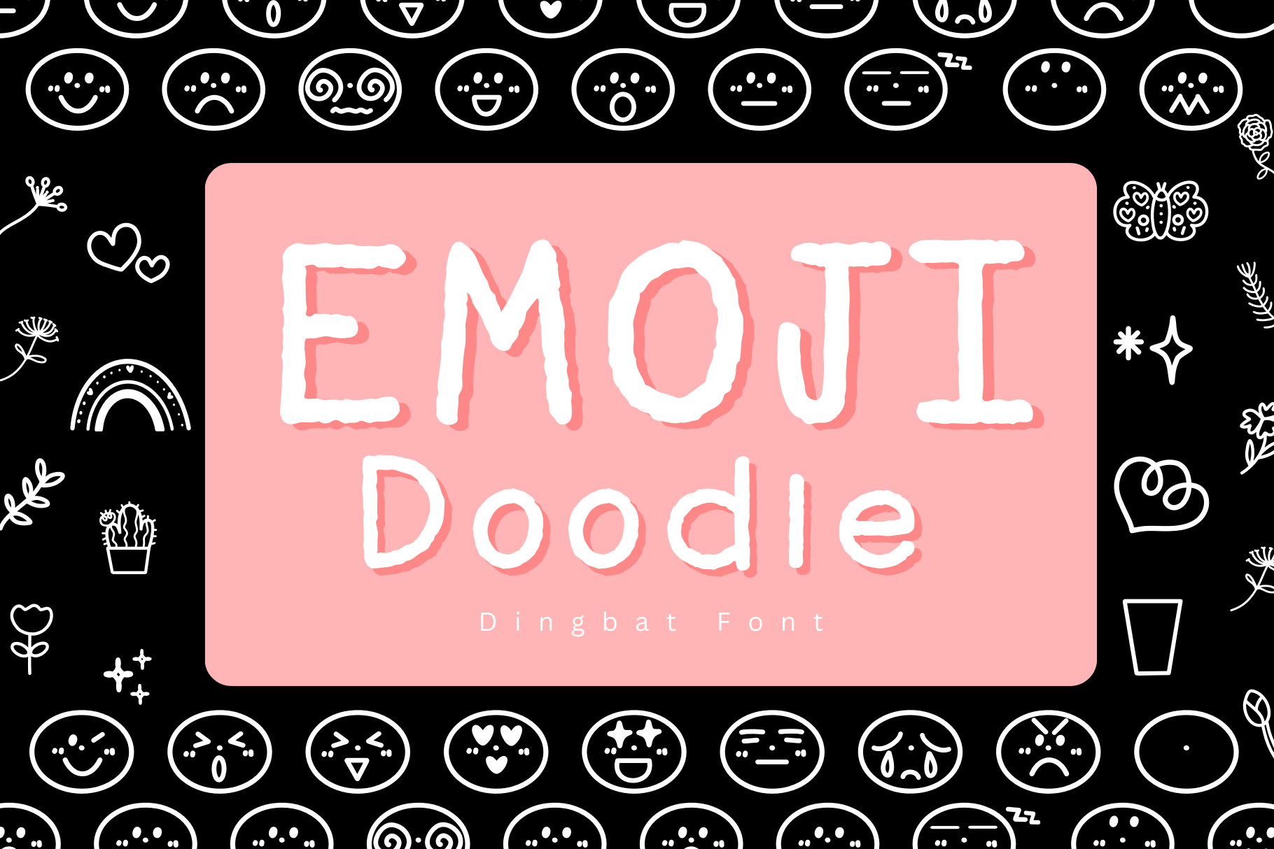 Emoji Doodle - Dingbat Font, a Symbol Font by Kanink Studio