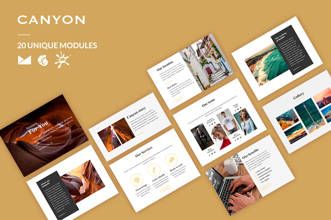 Canyon Template + Online Builder, an Email Template by theevs_merch ...