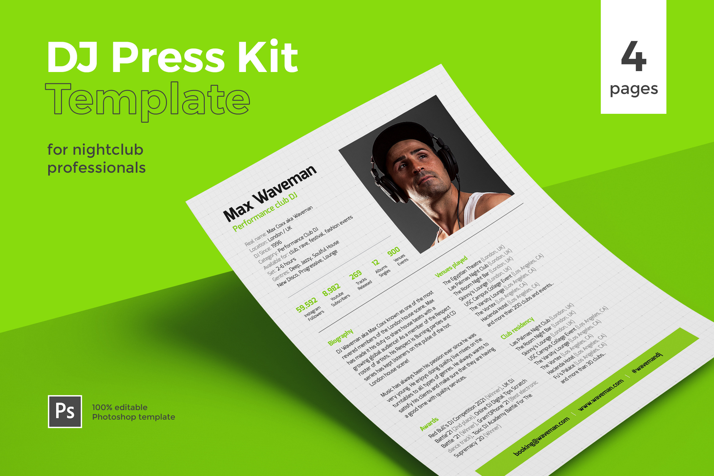 DJ Press Kit template
