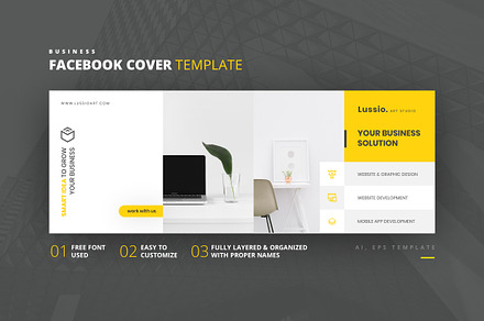 Business Facebook Cover Template, a Social Media Template by Youwes ...