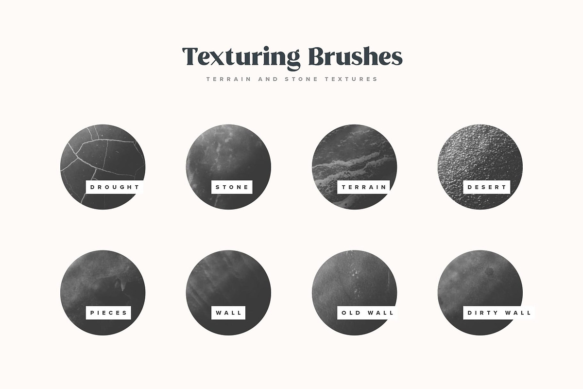 Natural Texture Procreate Brushes, a Brush Add-On by Creative Veila