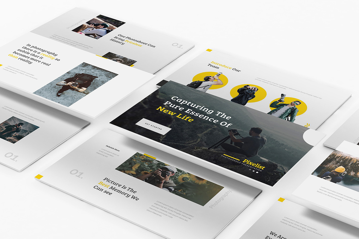 Pixelist - Photography Powerpoint, a Presentation Template by Giant Design