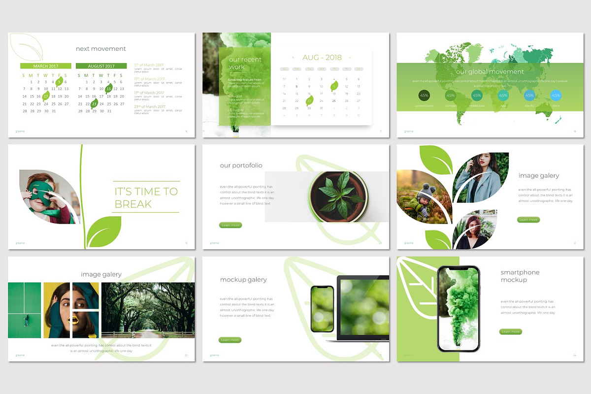 Greenie - Powerpoint Template, a Presentation Template by inspirasign