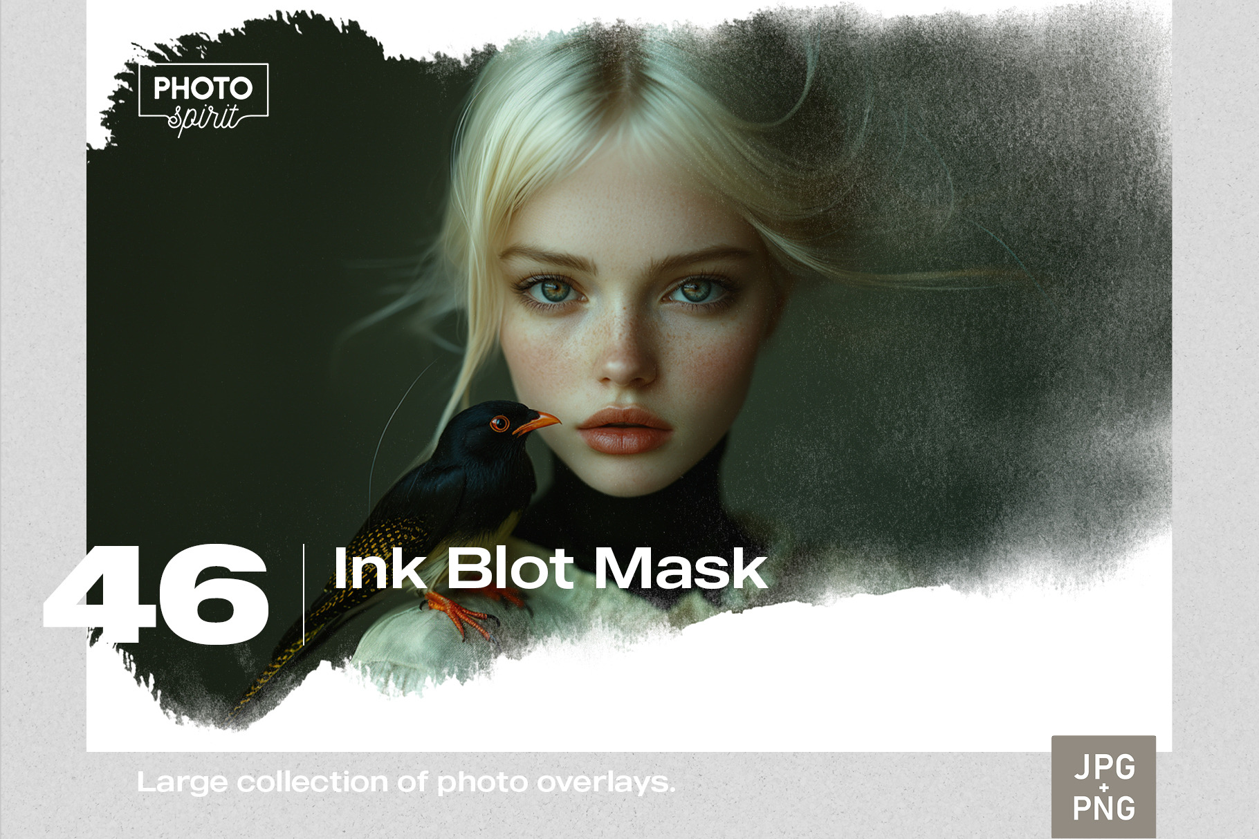 Ink Blot Mask Effect Overlays, a Brushes & More by PhotoSpirit ...