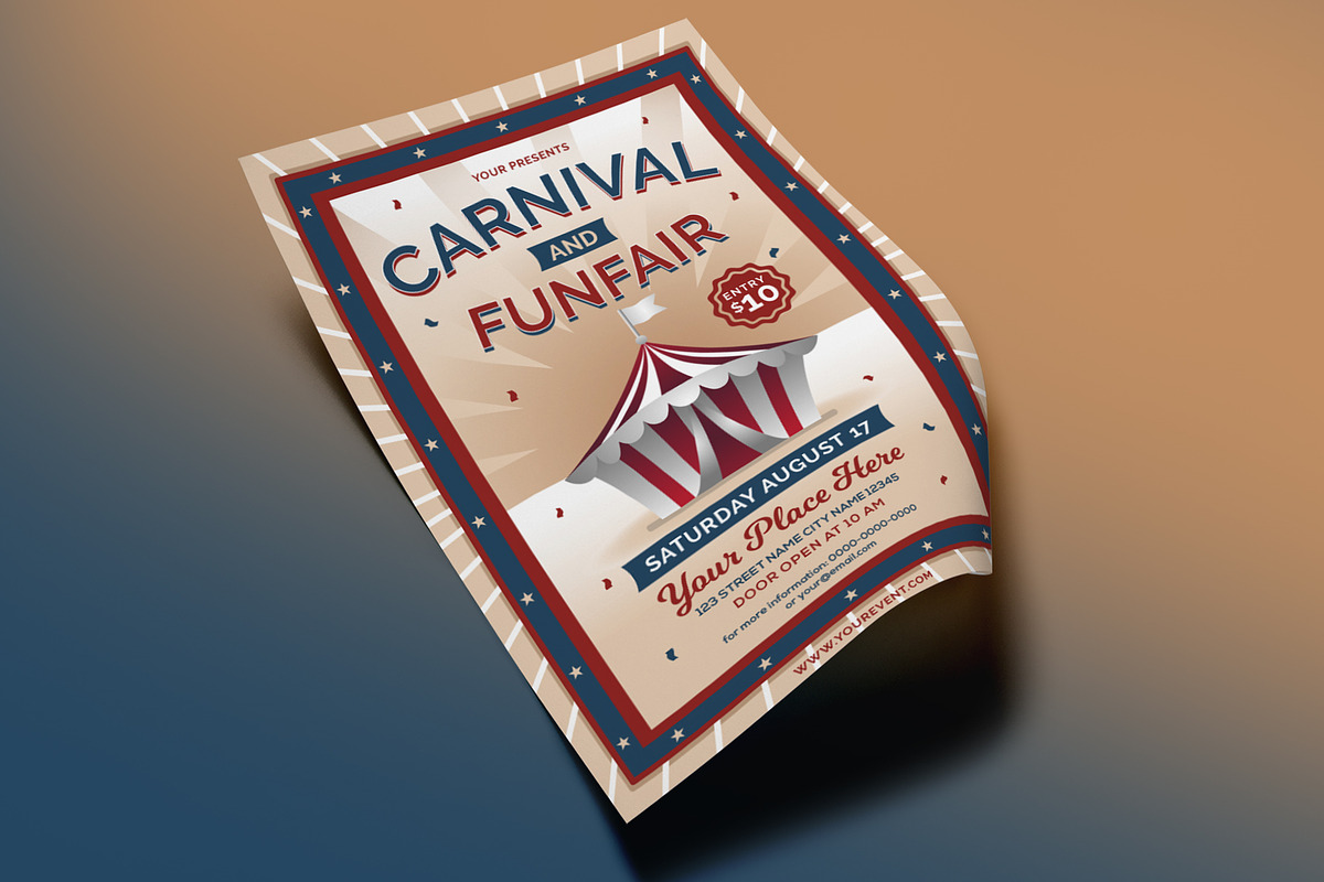 Carnival Flyer, a Flyer Template by Typollery