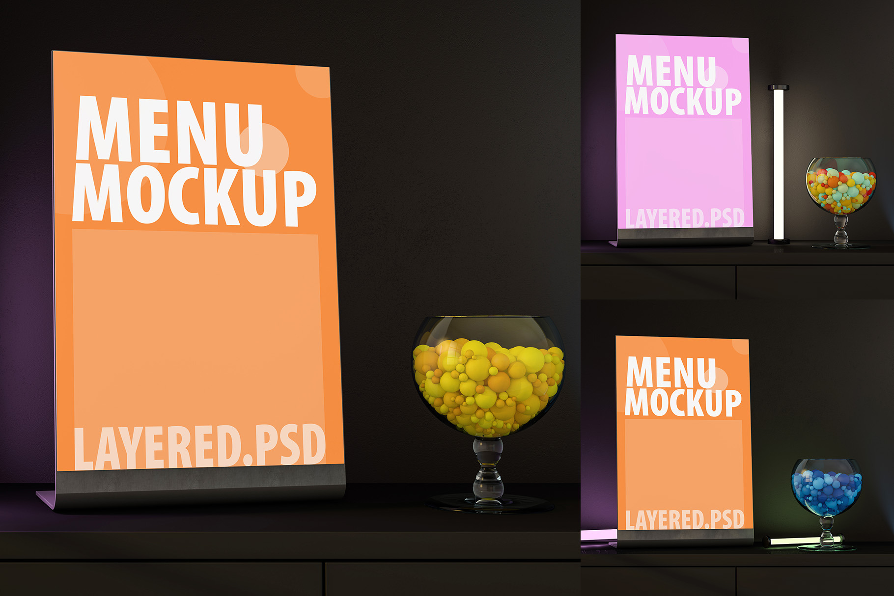Mockup menu frame. PSD, a Print Template by 3D Graphics Shop | Creative ...