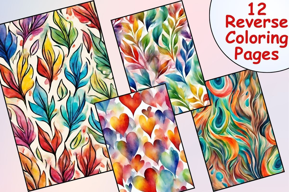 Patterns Reverse Coloring Pages, an Illustration by Catchy Ideaz ...
