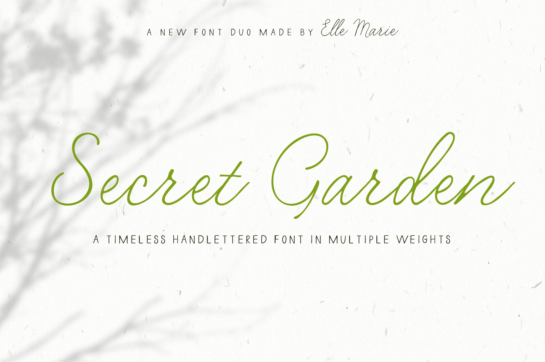 Secret Garden | Classic Font Duo, a Script Font by ElleMarieCalligraphy