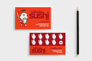 Sushi Restaurant Loyalty Card, a Business Card Template by BrandPacks