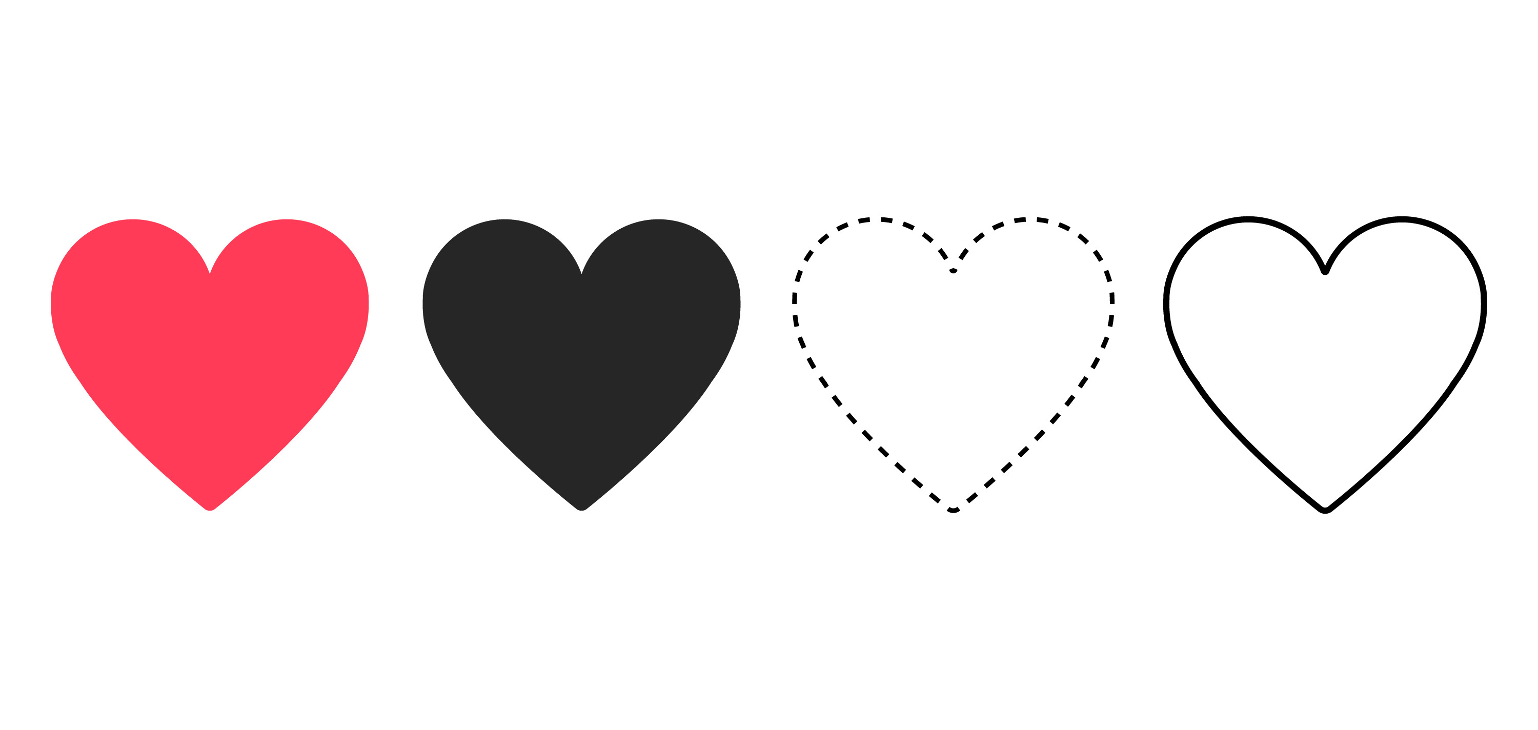 Flat design heart icon vector, an Illustration by Drum-magic