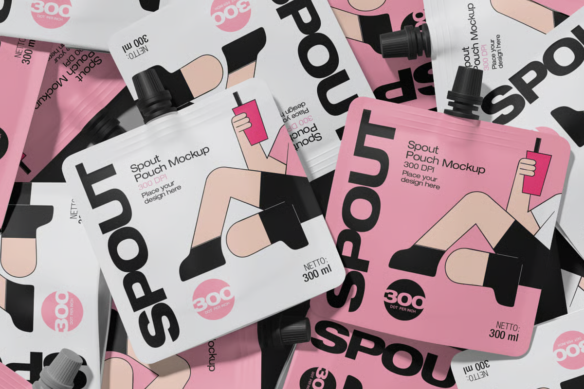 Stand-Up Sample Pouch Mockup, a Packaging Mockup by graphicsauce