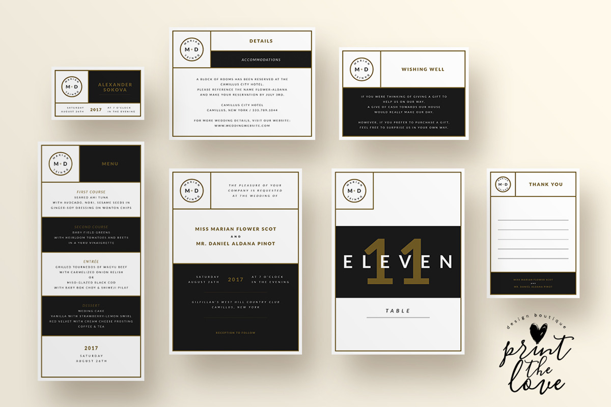 Wedding Invitation Suite - Marian, an Invitation Template by Print The ...