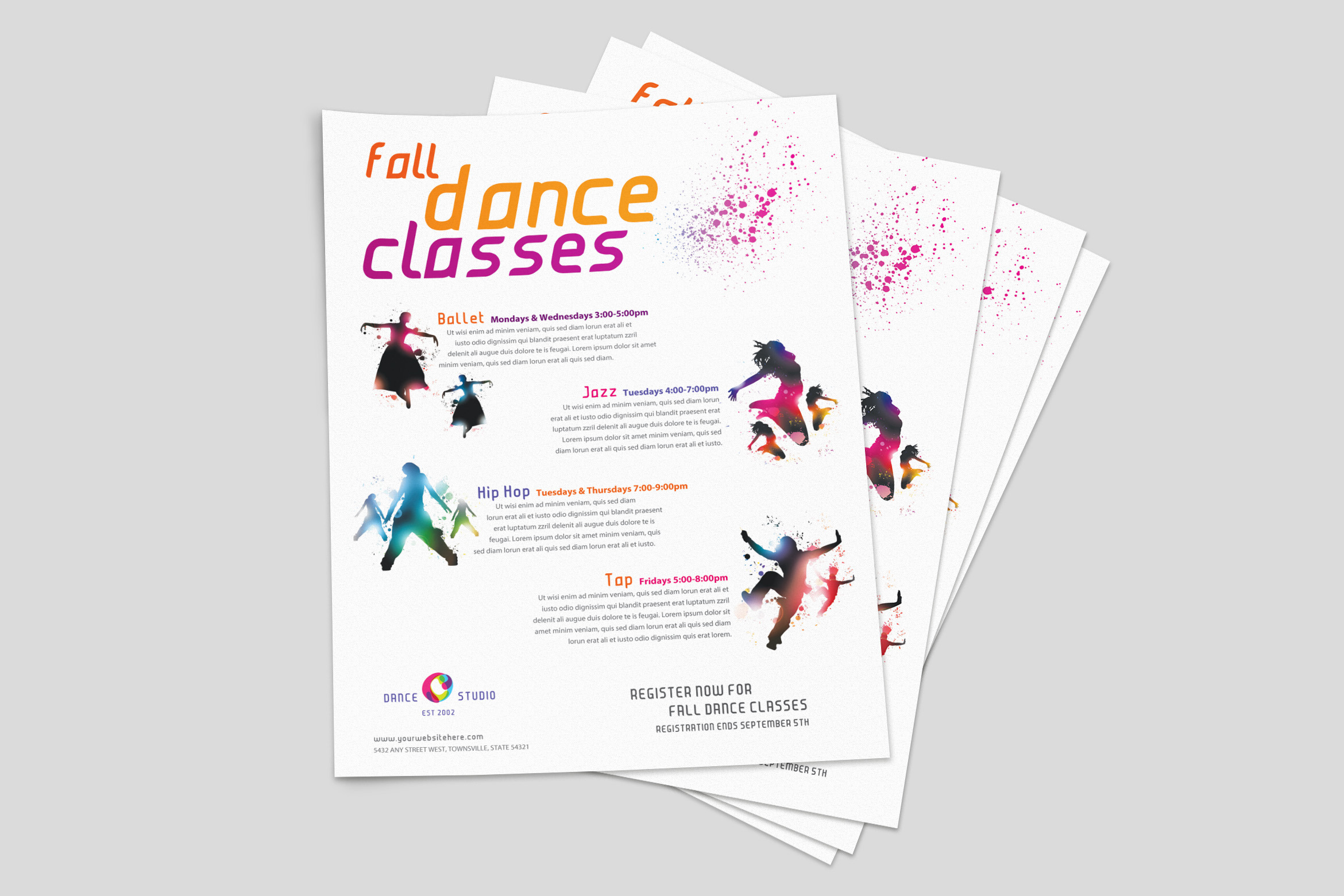 Dance Class Flyer Template | Creative Market