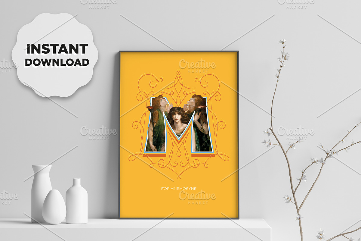 M for Mnemosyne | Creative Market