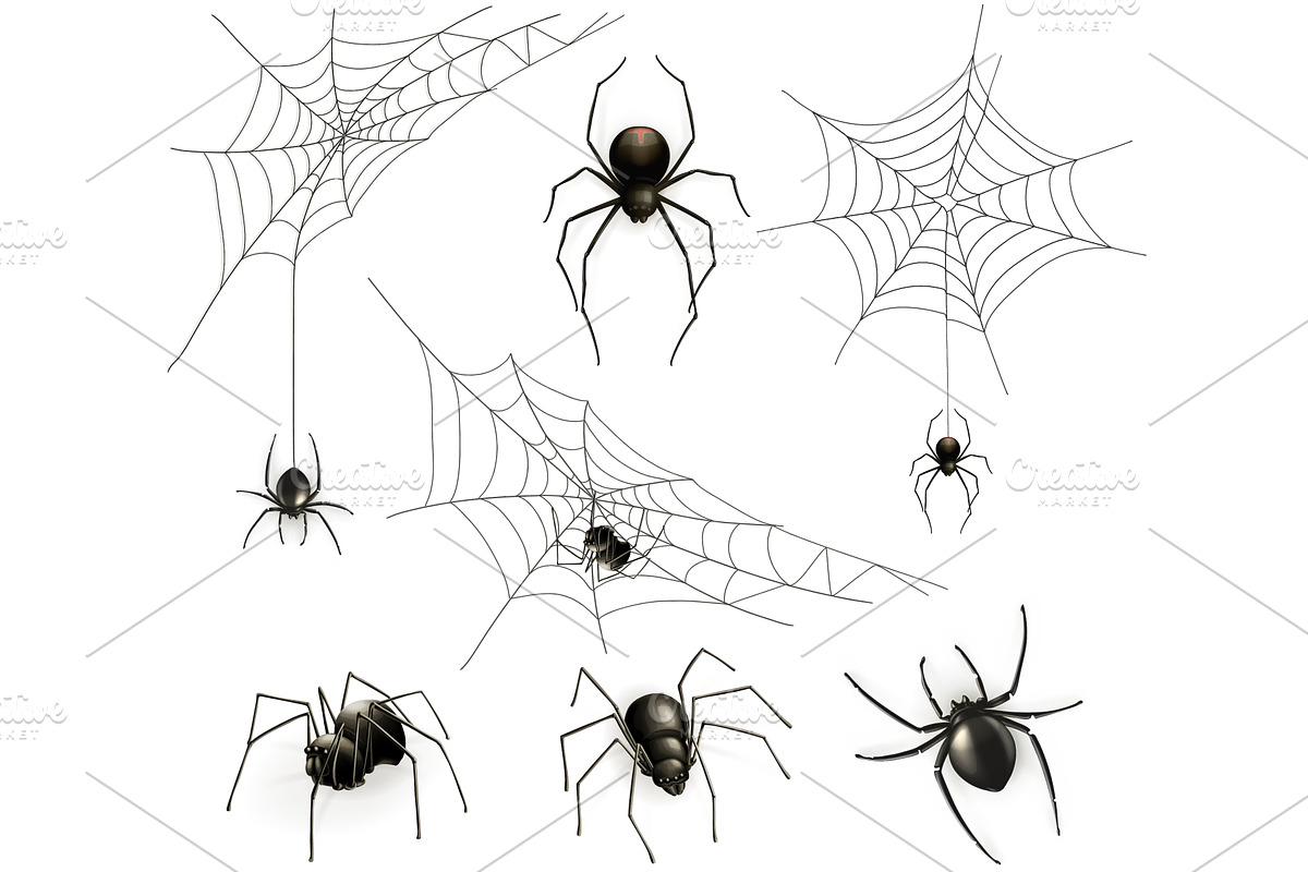 Spiders and spiders web, game icons, an Icon by Allevinatis Studio