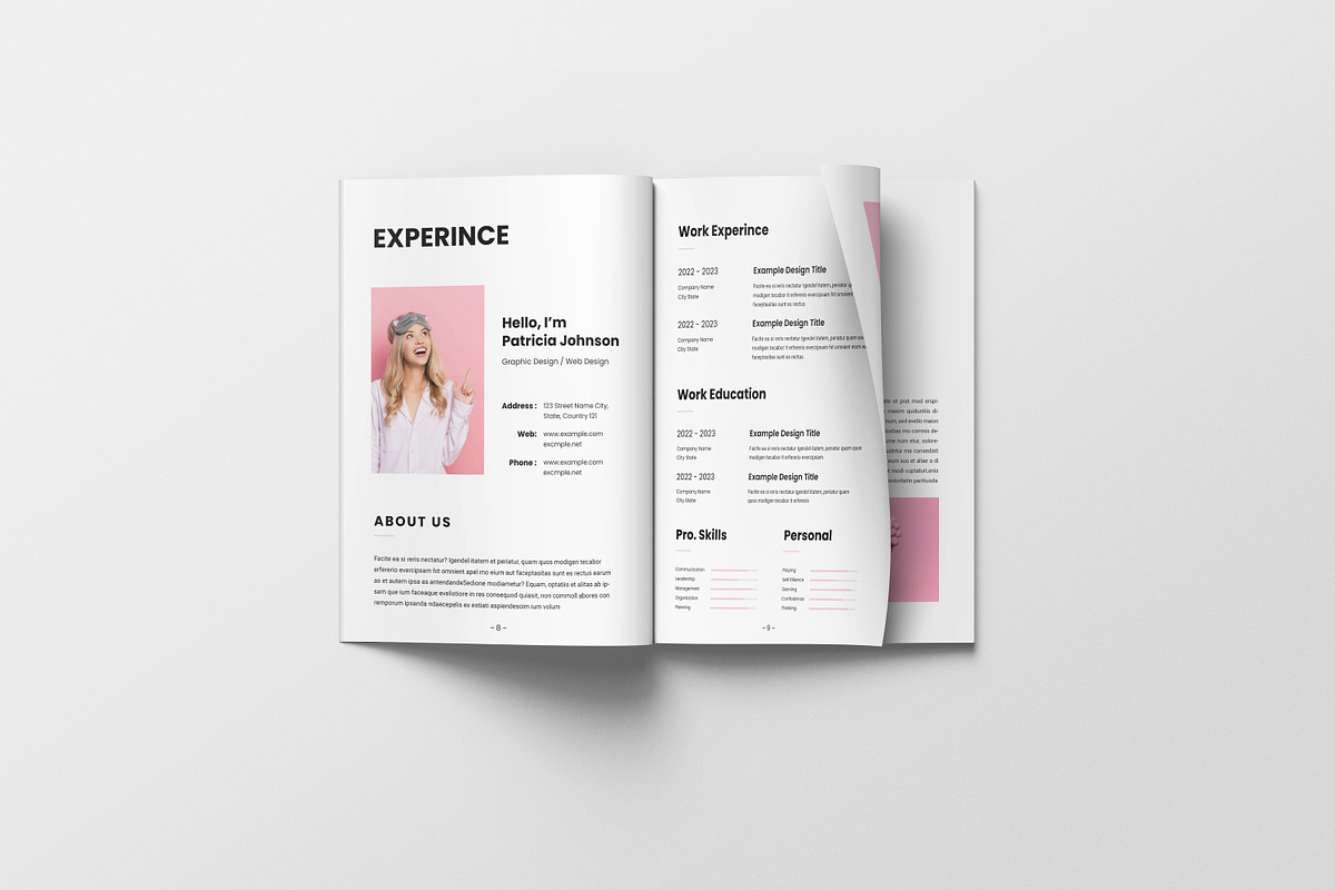 Pink Portfolio Template, a Brochure Template by evgenystudio | Creative ...